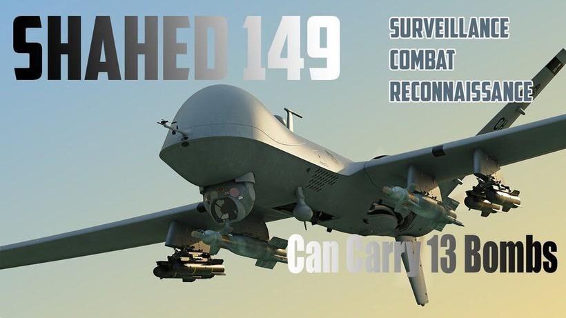 Iran công bố máy bay không người lái Shahed-149 “Gaza” tương tự MQ-9 Reaper
